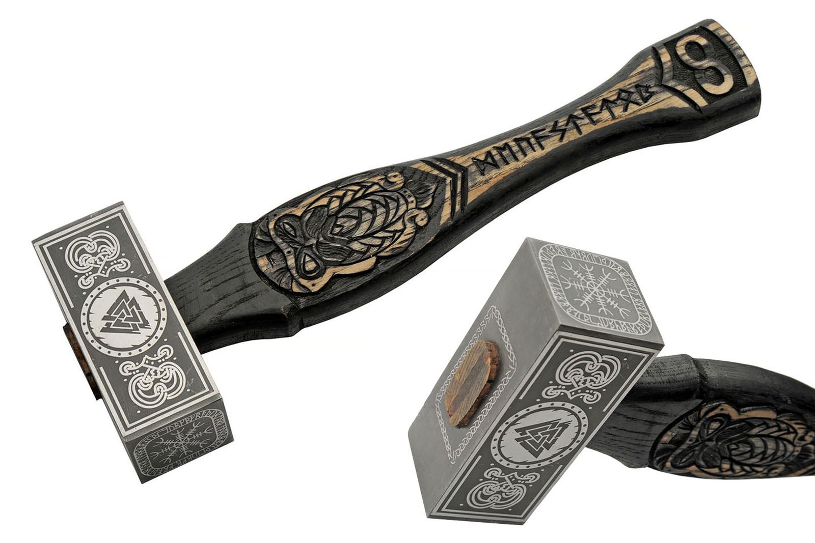 Medieval Hammer | 15" Overall Dwarven Black Ashwood Celtic K